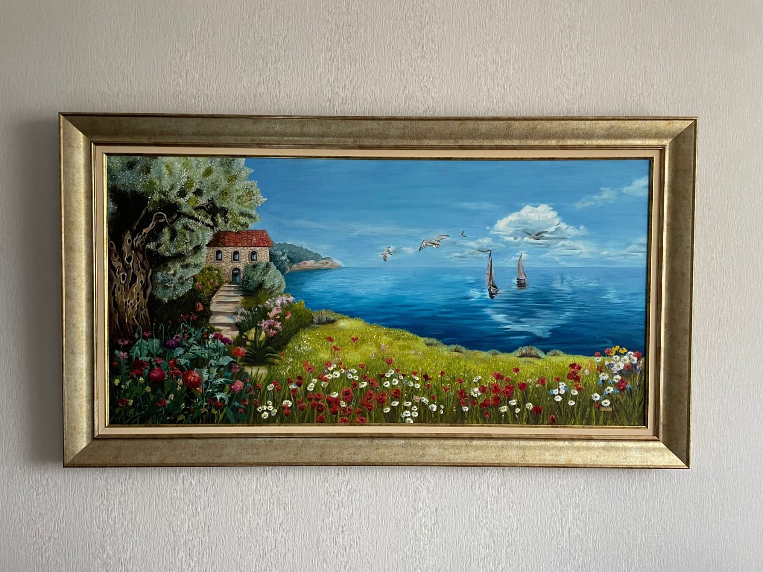 ZSK | Zeytin Ağacı ve Manzara yağlıboya tablo | Oil tree and landscape ...